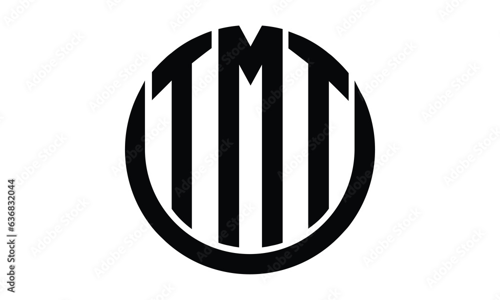 TMT shield in circle logo design vector template. lettermrk, wordmark ...