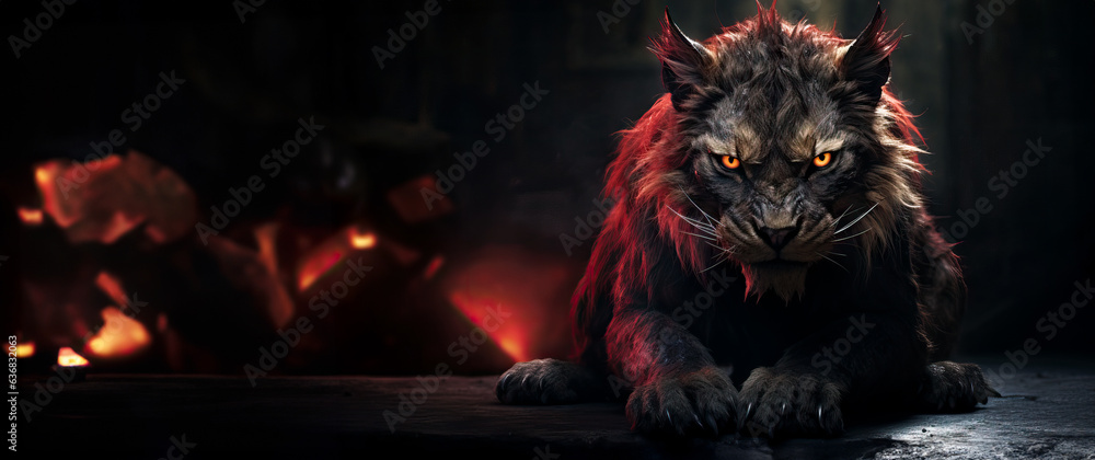 Unholy Presence: Evil Cat Amidst Christian Icons - Symbolizing ...