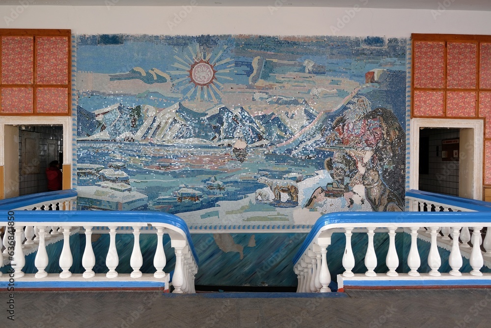 Pyramiden, Norway - 19 July 2023: Abandoned russian mining town ...