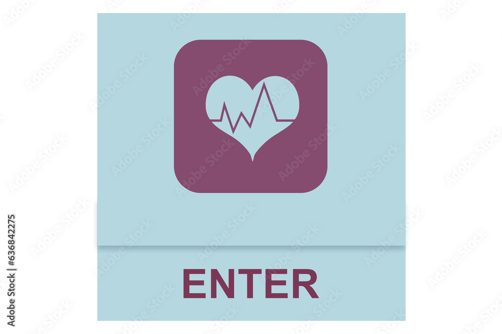 Digital png illustration of entar text with heart icon on transparent ...