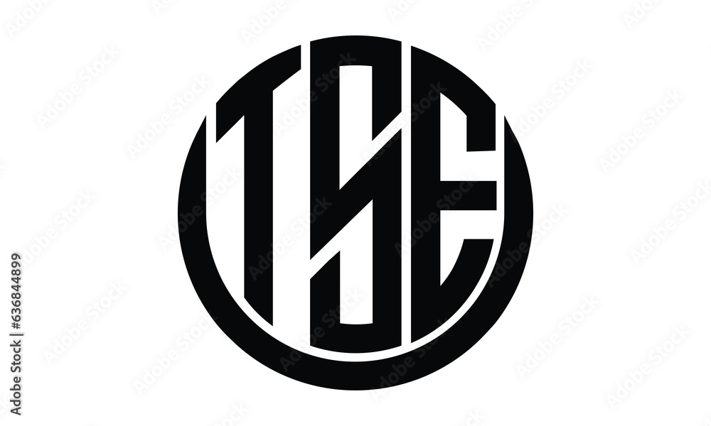 Vecteur Stock TSE shield in circle logo design vector template ...