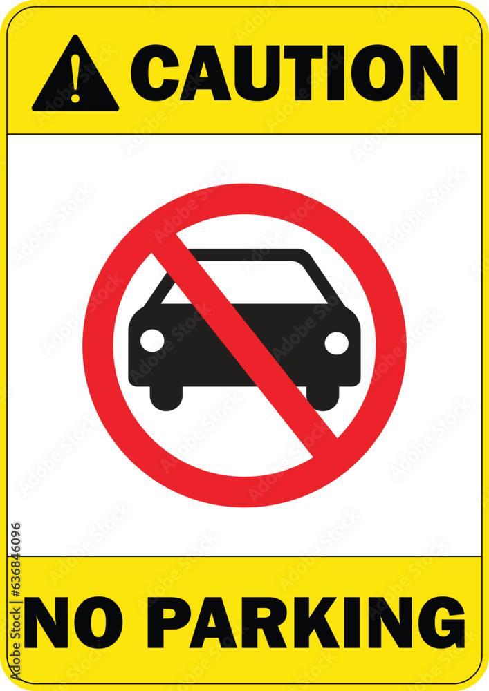 Vetor de No parking signs. car parking not allowed sign, prohibition ...