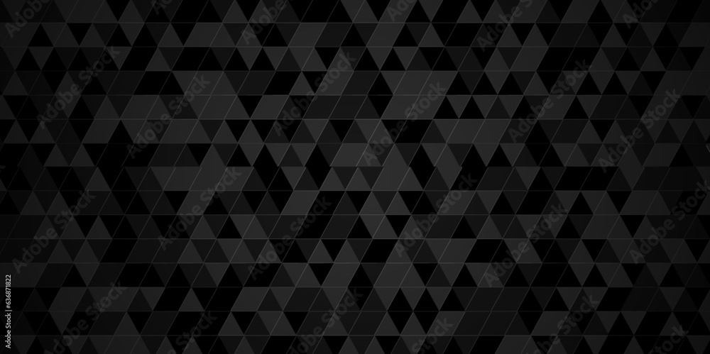 Seamless black dark backdrop grayscale triangle background. Many ...