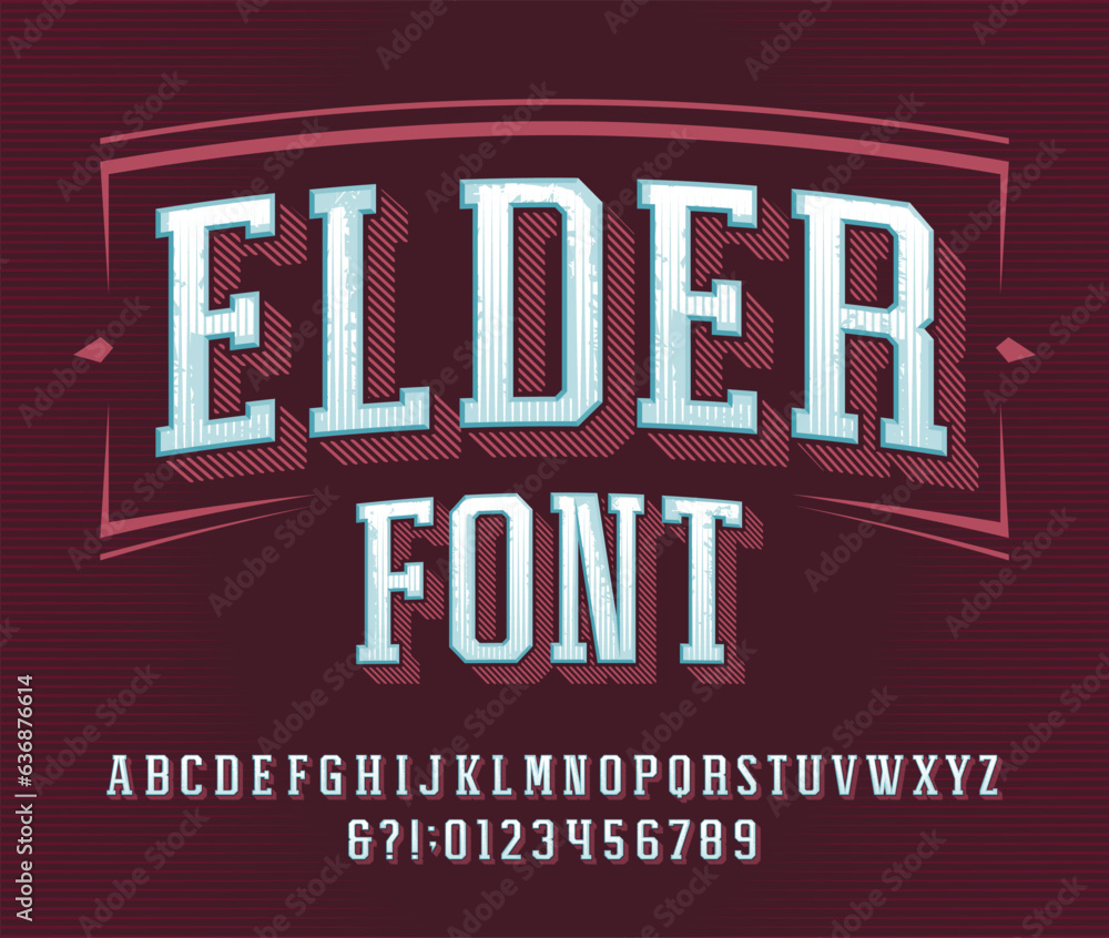 Poster Elder alphabet font – Wall Art | UkPosters