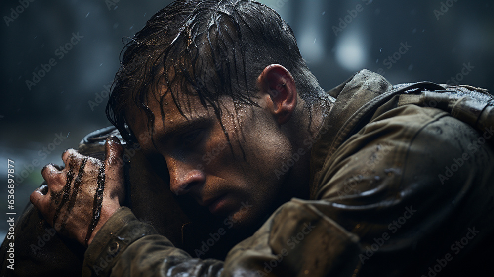 An emotional scene capturing the bond between a combat medic and a ...