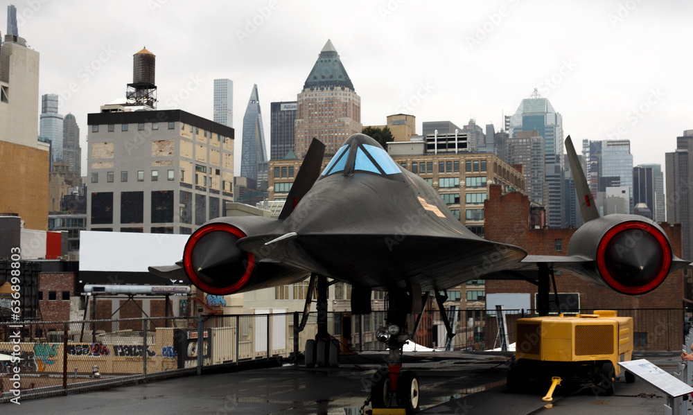 New York, United States - August 5, 2023: Lockheed SR-71 Blackbird ...