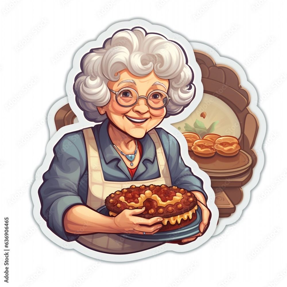 Vector set of grandma chef logo for restaurant culinary logo with Ai ...