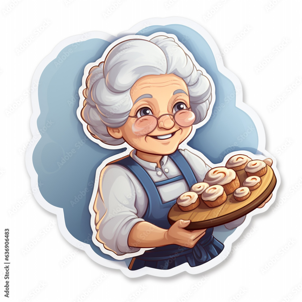 Vector set of grandma chef logo for restaurant culinary logo with Ai ...