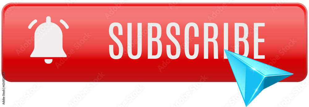 Realistic glossy subscribe button Stock Illustration | Adobe Stock
