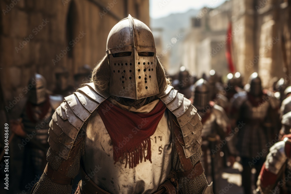 Knights Templar stationed in the Holy Land during the Crusades ...