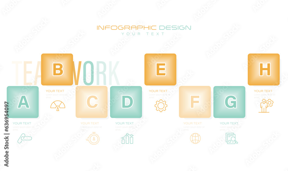 Infographic 8 Steps Modern Mind map diagram with Icons, vector ... Infographic 8 Steps Modern Mind map diagram with Icons, vector ...