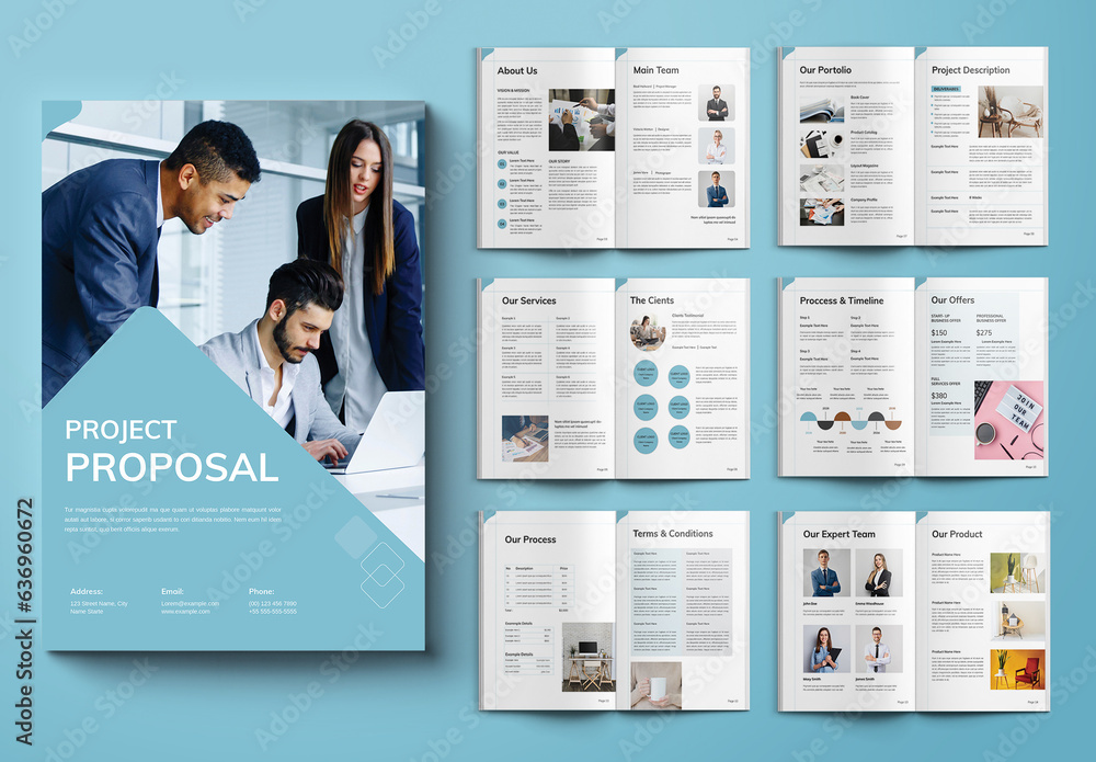 Project Proposal Layout Stock Template | Adobe Stock