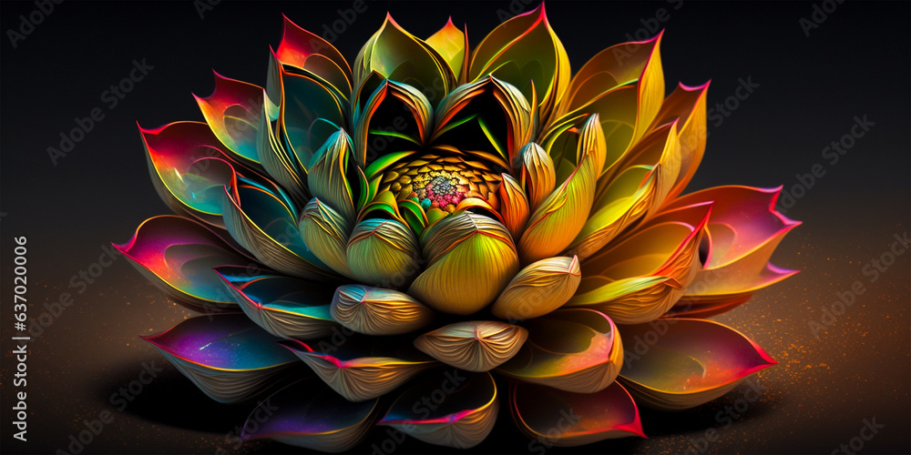 The 7 Shamrock Chakra colors aligned in a vertical pattern Represent ...
