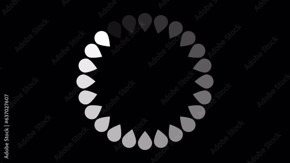 Loading Circle, Video. Loading Animation Icon on Transparent Background ...