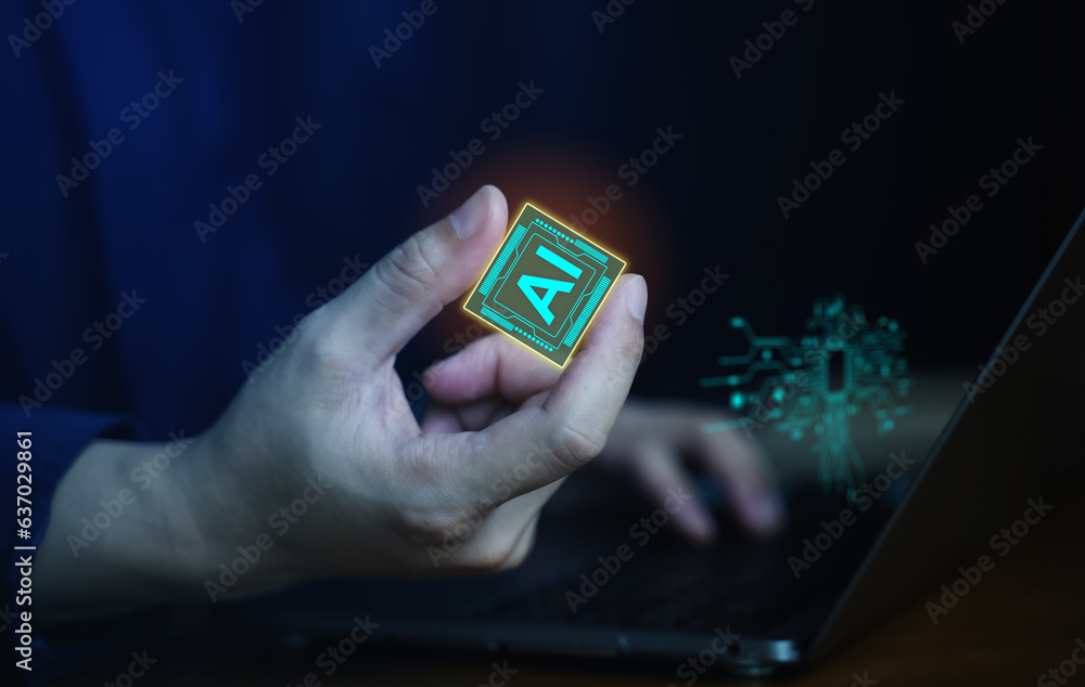 AI chip, Technology for circuit design, IC circuit board, IC chip Stock ...