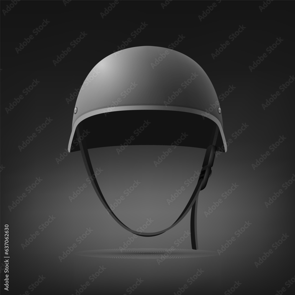 Vector 3d Realistic Military Helmet Closeup. Helmet, Army Symbol of ...
