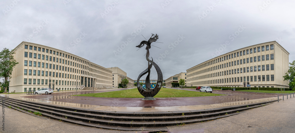 Caen, France - 07 27 2023: View of the campus University of Caen ...