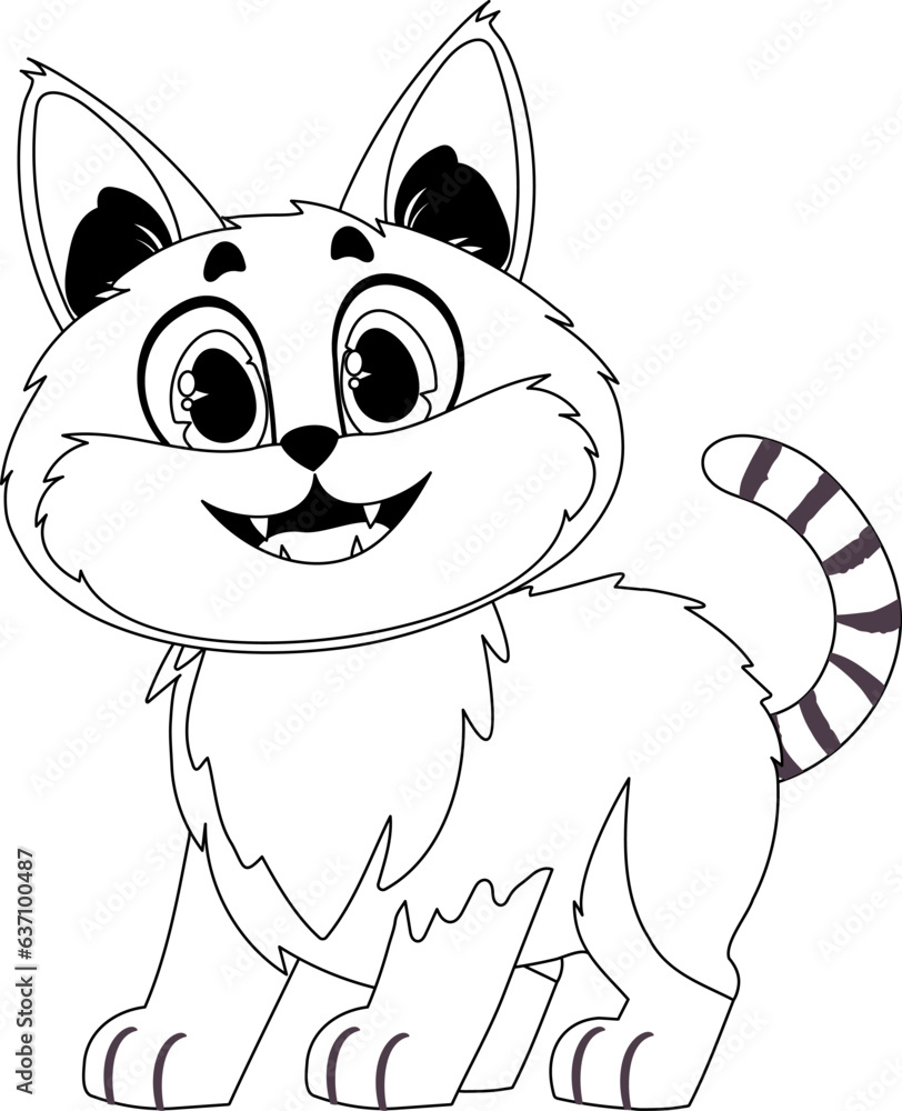 Cleverly cat in a organize organize, stunning for children's coloring ...