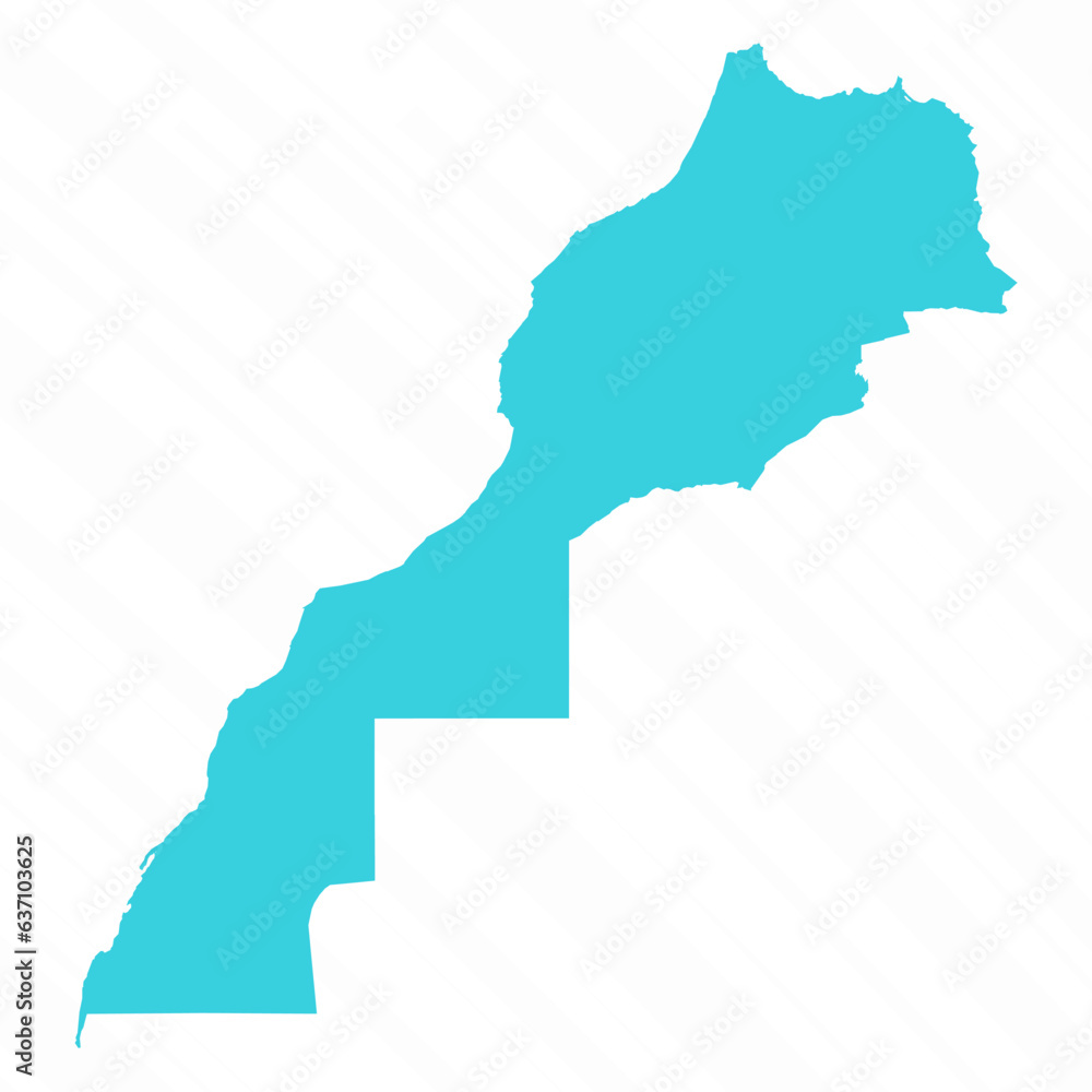 Vector Simple Map of Morocco Western Sahara Country Stock Vector ...