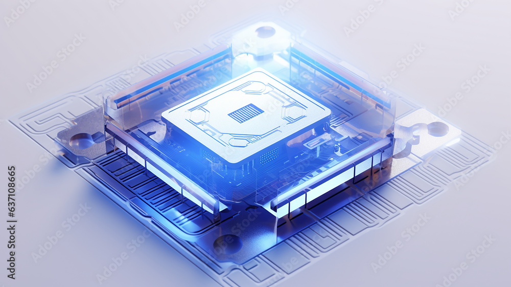 Future semiconductor circuit board quantum micro computer chip ...