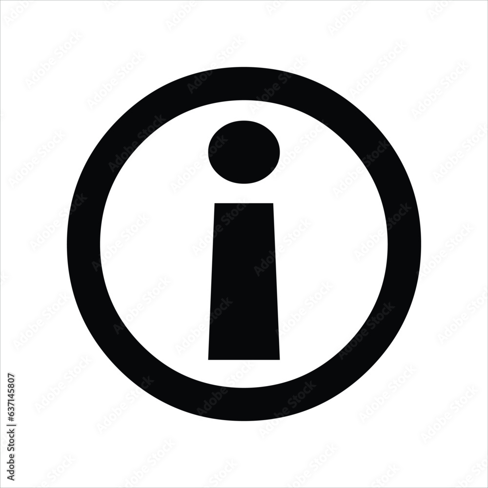 Information icon vector. Info and Faq icon symbol illustration on white ...