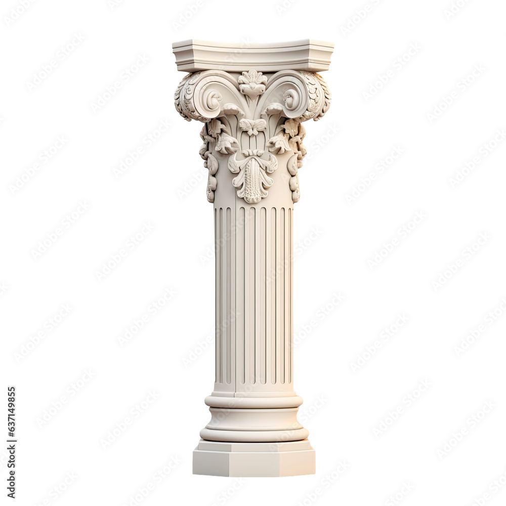 transparent background with an architectural column Stock Illustration ...