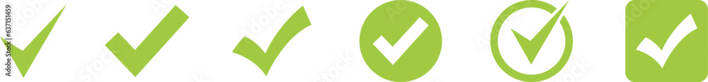 Green Checkmark Icon Collection. Green check mark icon. Check mark ...