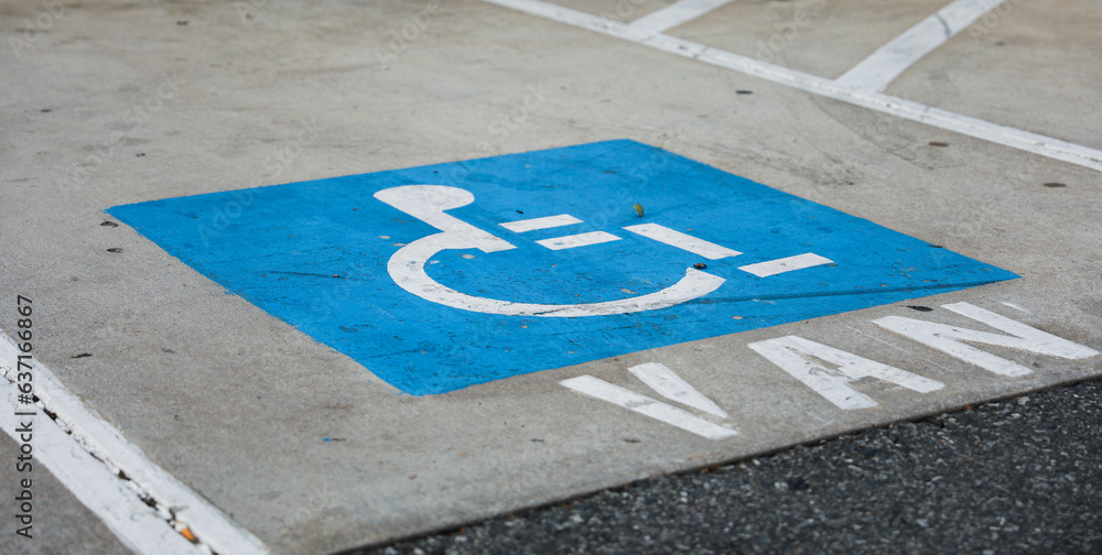 blue handicap sign, universal emblem of accessibility and inclusivity ...