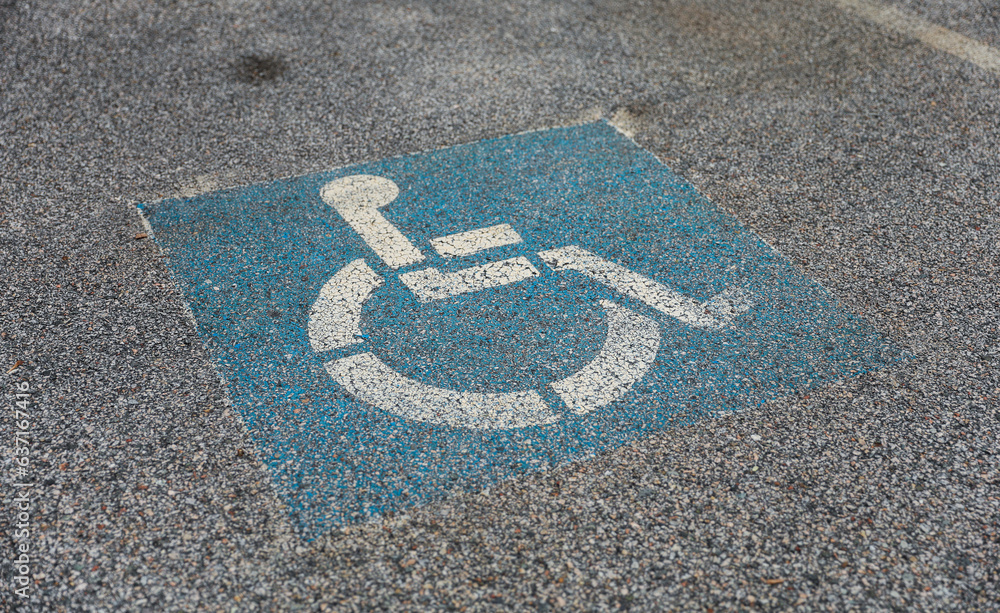 blue handicap sign, universal emblem of accessibility and inclusivity ...