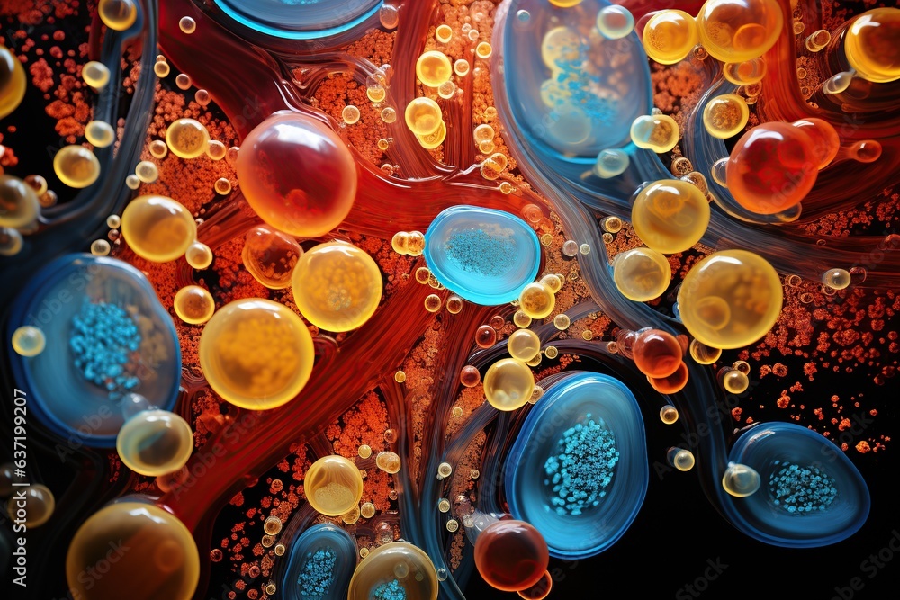 Bacteria and bacterium cells medical illustration of bacterial ...
