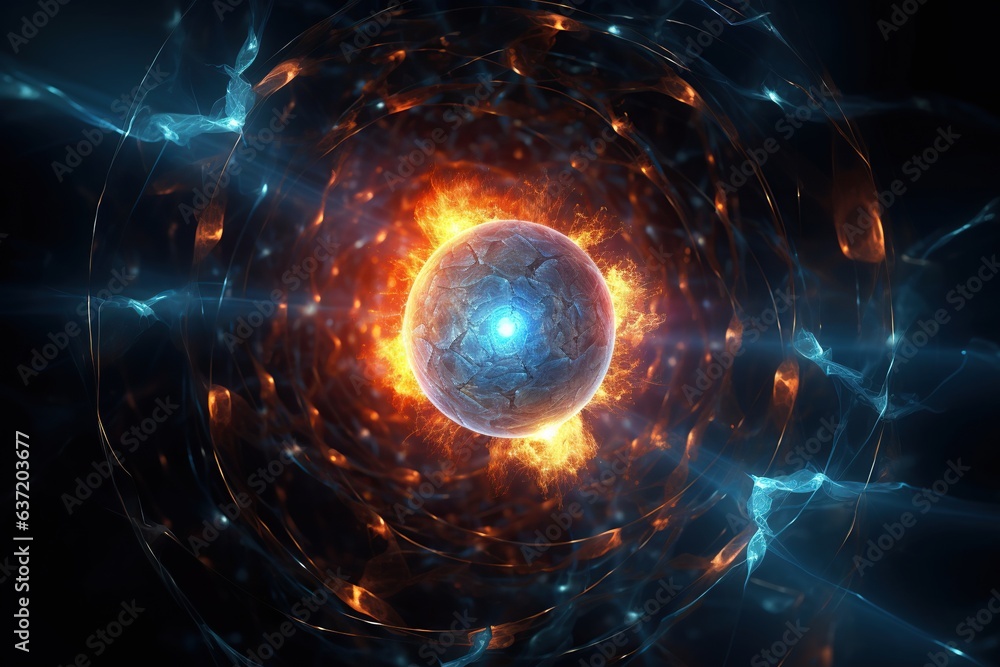 The atomic nucleus is the small, dense region consisting of protons and ...