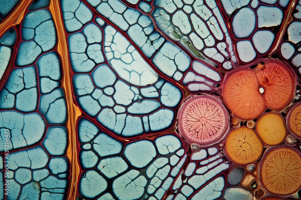 micrograph plant cells of woody dicot stem,Generated with AI Stock ...