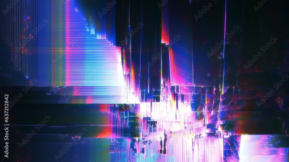 Abstract Glitch backdrop. Visual distortions, digital artefacts ...