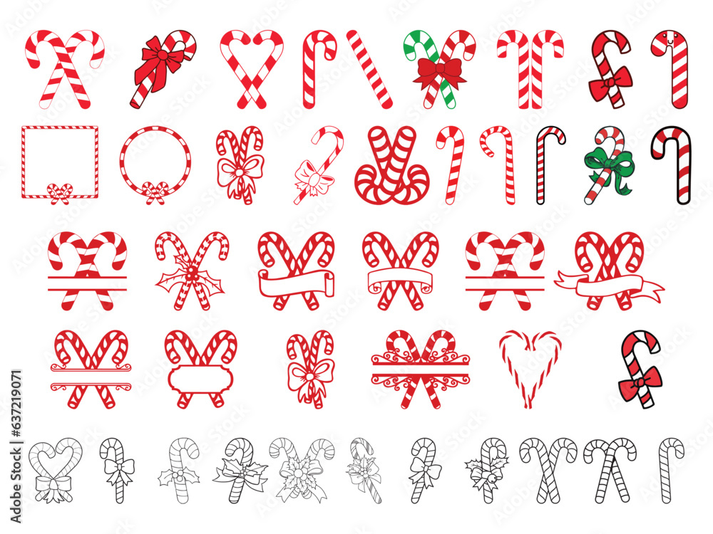 Candy Cane SVG, Candy SVG, Grinch Candy Cane SVG, Candy Cane Shape svg ...