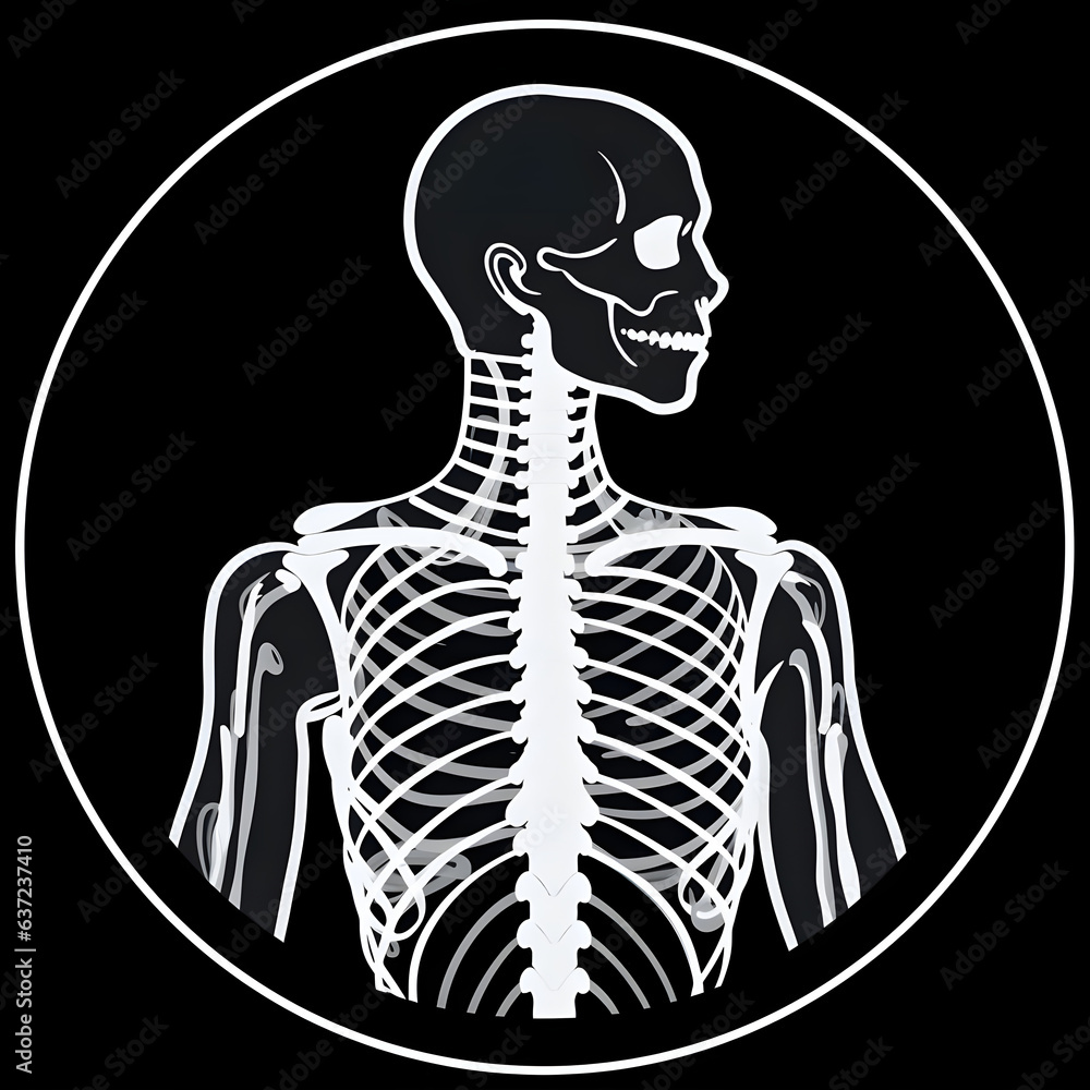 Icon of an X-ray image, black color, illustrating radiology Generative ...
