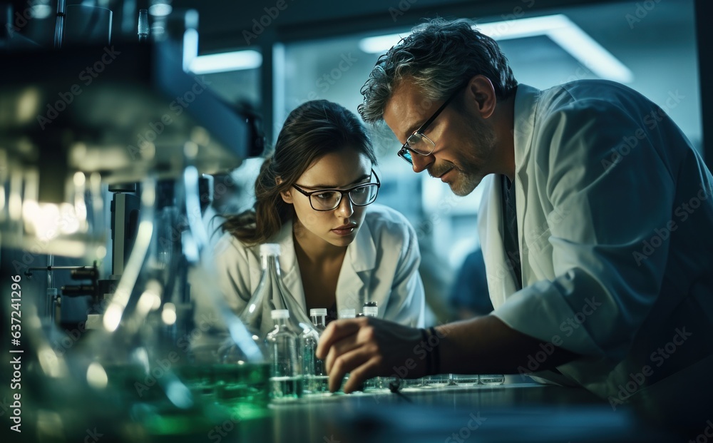 Professional health care researchers working in life of medical science ...