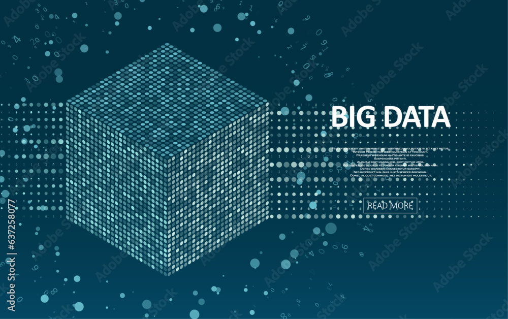 Abstract big data visualization. Stock Vector | Adobe Stock