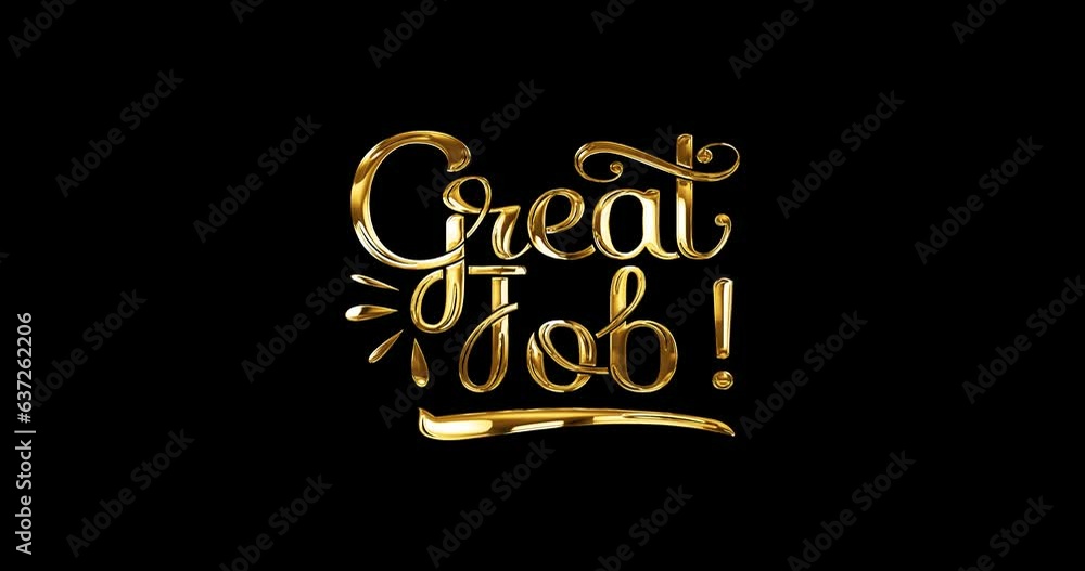 Great job lettering text animation in luxury gold shiny with alpha ...