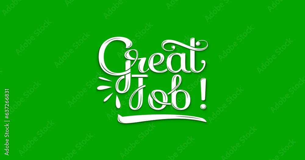 Great job lettering animation on the green screen with the alpha ...