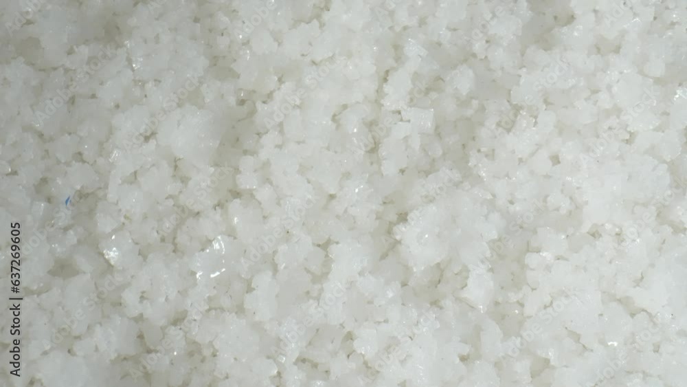 Flower of Salt, a premium sea salt, forms delicate crystals on salt ...