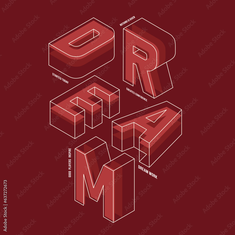 dream word style. vector illustration with hand-lettering and ...
