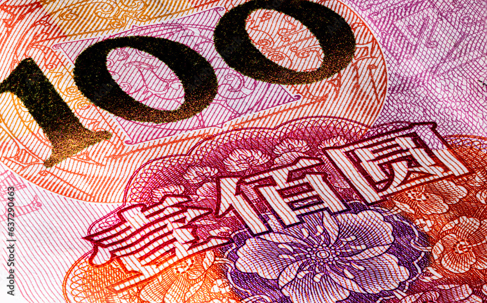 100 Renminbi or Chinese yuan or abbreviated RMB, the official currency ...