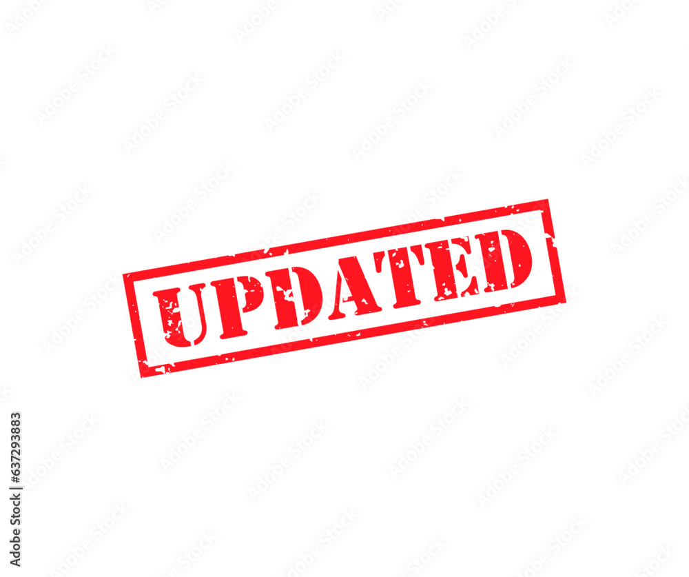 Updated red grunge square vintage rubber stamp logo design. Grunge red updated square rubber ...