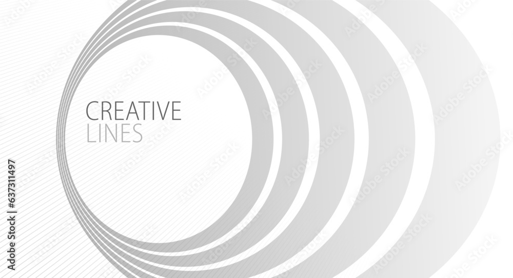 Light grey lines in 3D perspective vector abstract background, easy and ...