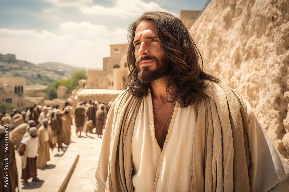 Jesus zu Weihnachten oder Ostern. Geschichte mit Jesus. Beten, predigen ...