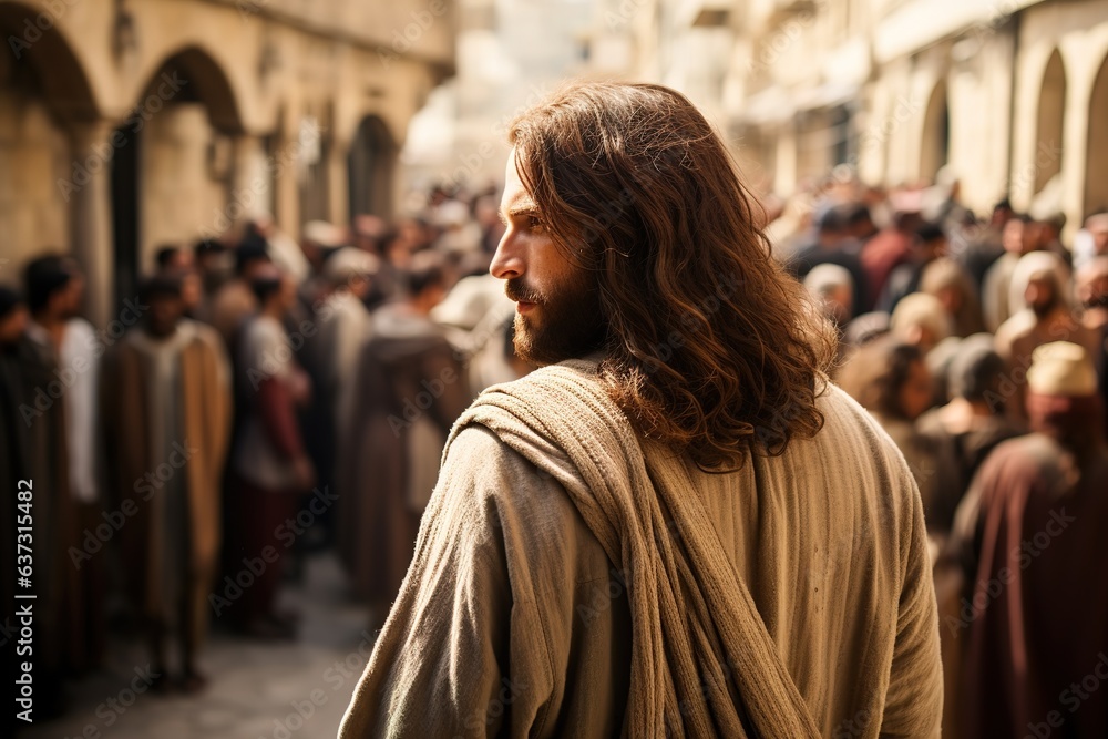 Jesus zu Weihnachten oder Ostern. Geschichte mit Jesus. Beten, predigen ...