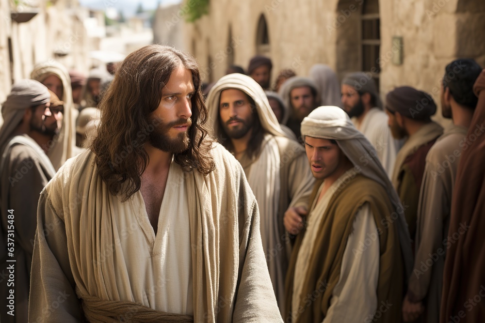 Jesus zu Weihnachten oder Ostern. Geschichte mit Jesus. Beten, predigen ...