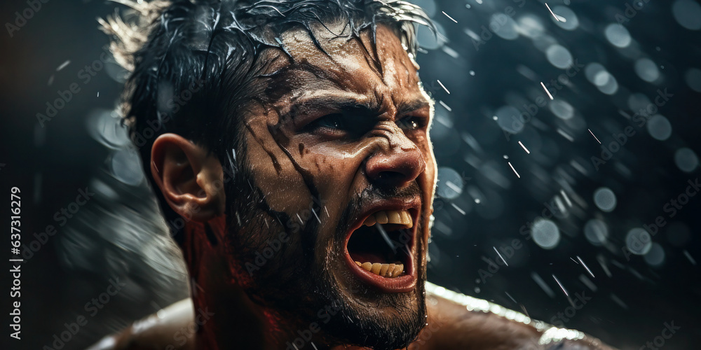 Warrior: A Fighter's Story of Courage: A photo of a fighter fighting in ...