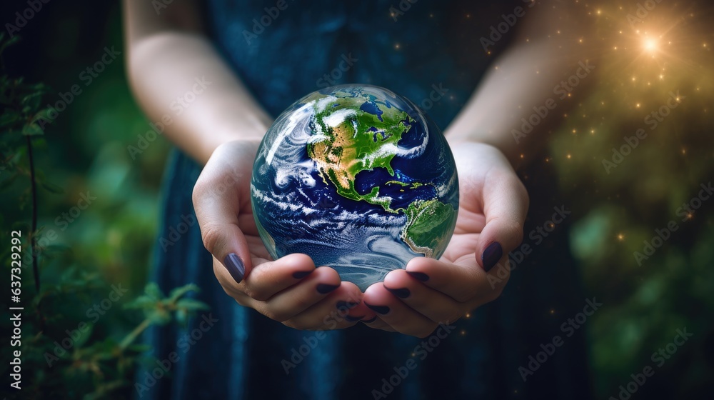 Symbolic, Green, Nature, Child, Globe, Palms, Hands, Environment, Earth ...