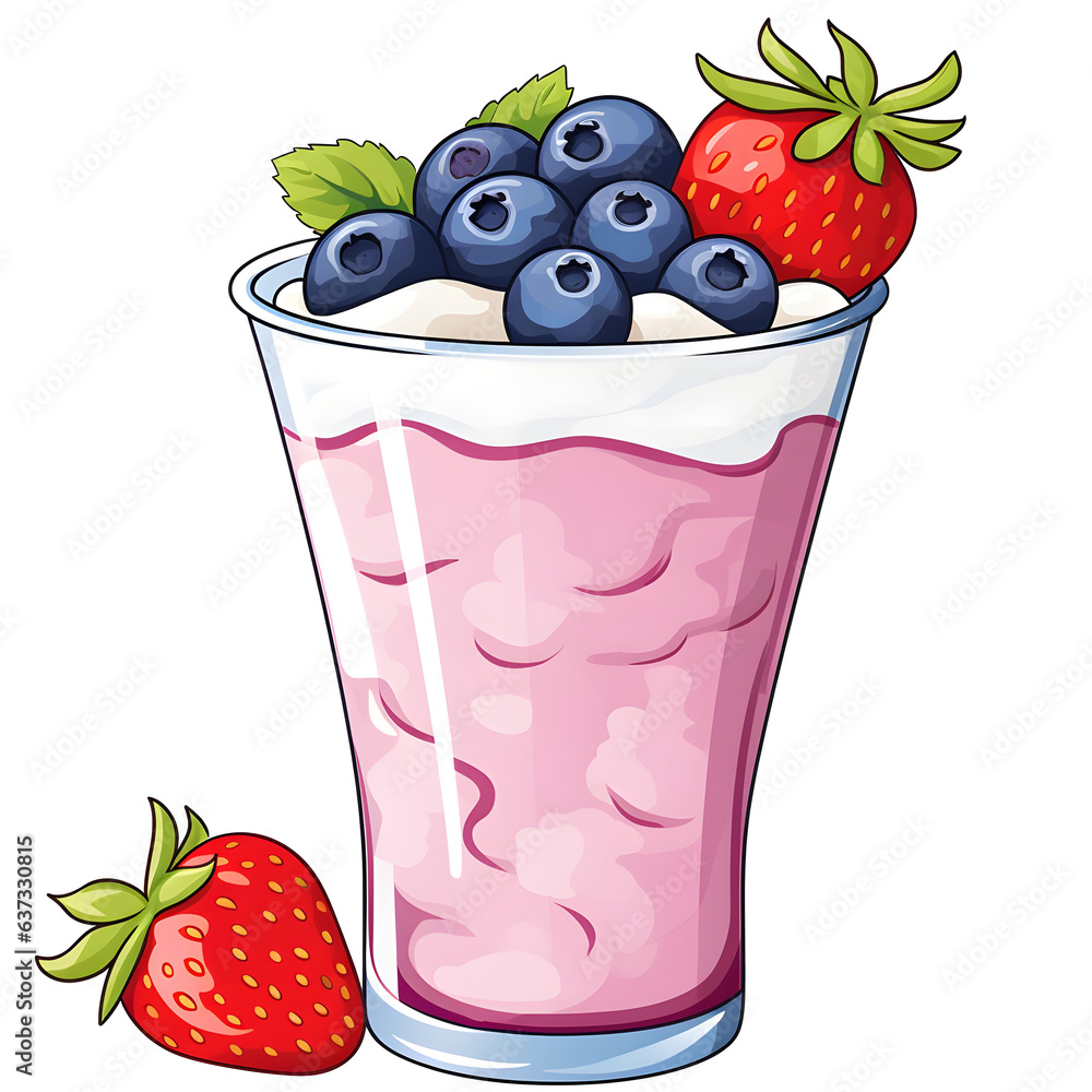 cartoon fruit smoothie clipart, transparent background Stock ...